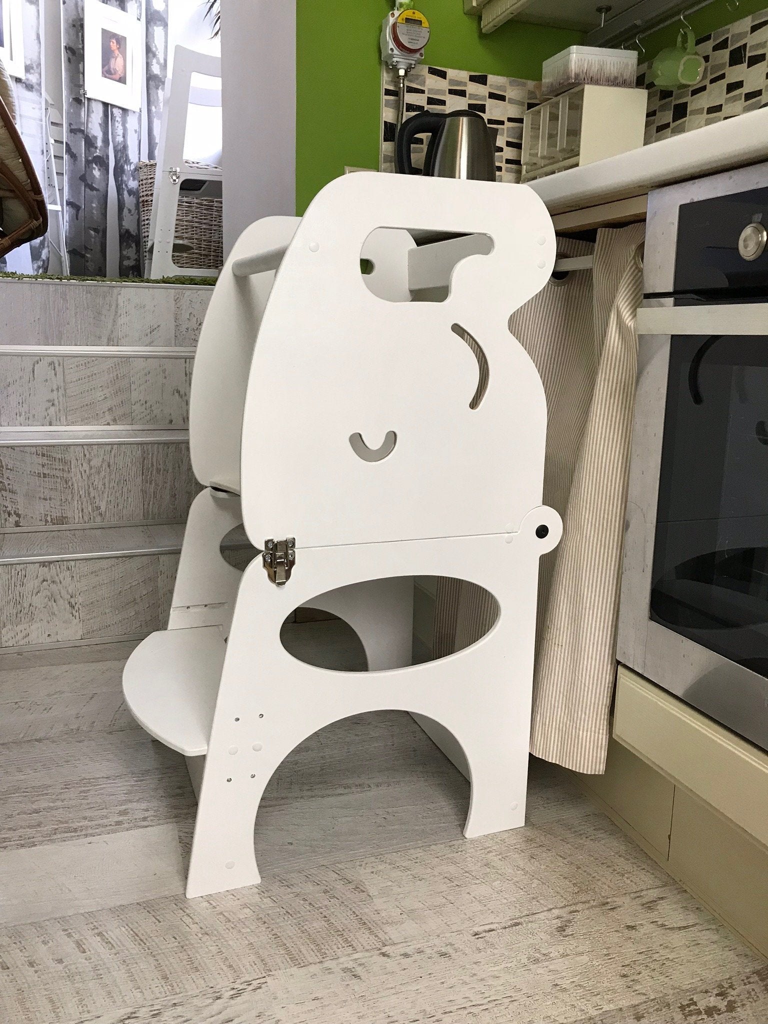 Elephant Little helper tower, Toddler Step Stool, Kitchen Helper, Mont ...