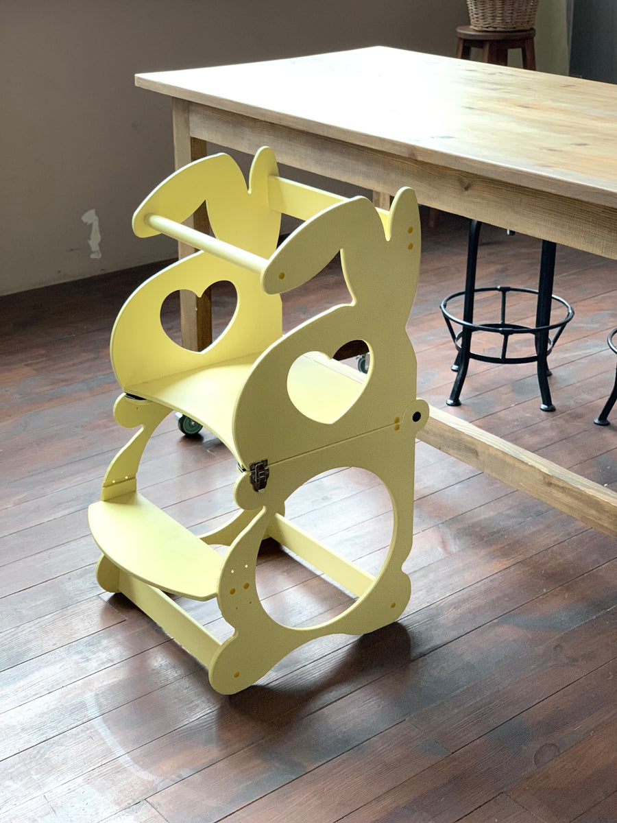 Rabbit Little helper tower, Toddler Step Stool, Kitchen Helper, Montes ...